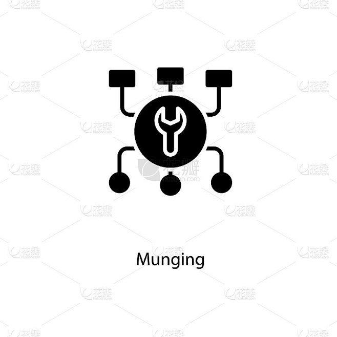 Munging icon in vector. Logotype