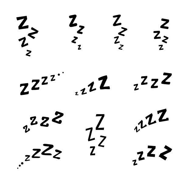 zzz， zzzz doodle bed sleep snore icons - 元素 幅插画文件、美工图案、卡通及图标