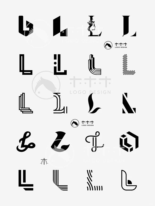 logo设计｜200个字母L的创意变形