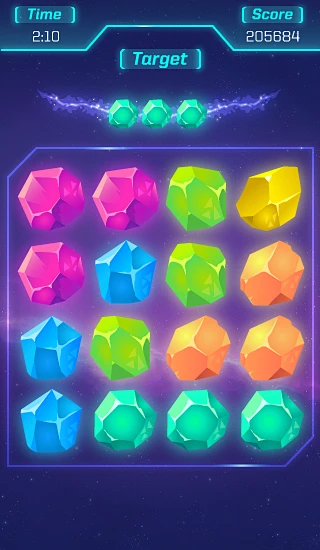 Space Dance : Mobile match 3 game pitch.-花瓣网