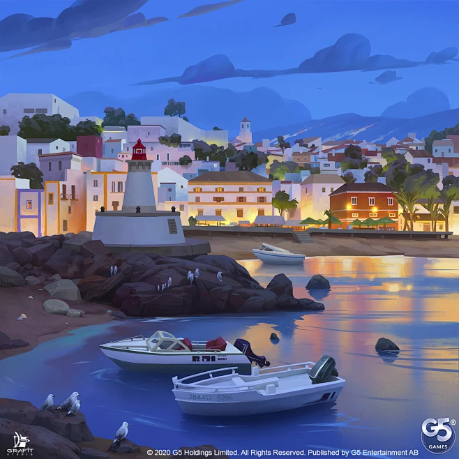 Background art for G5, Grafit Studio : Environment design for G5 Games ...