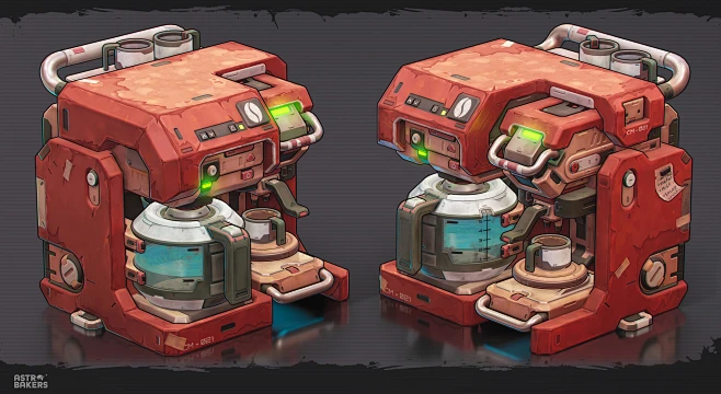 Sci-Fi coffee machine-花瓣网