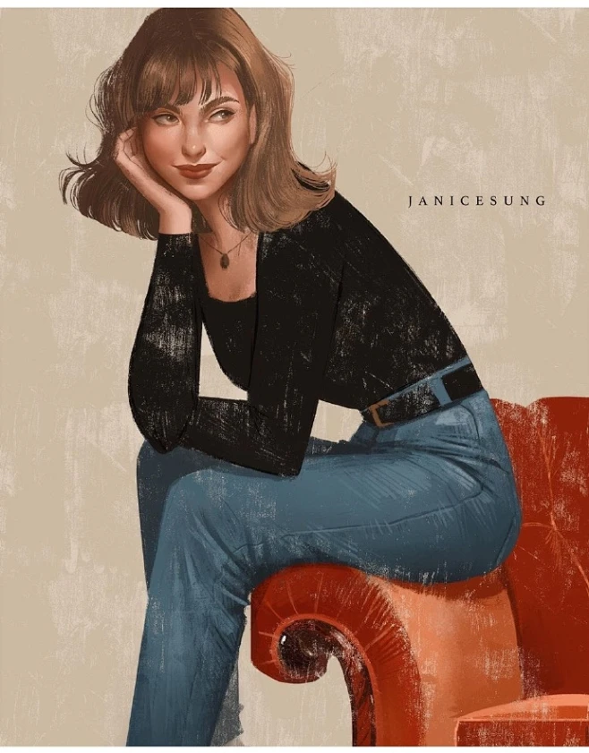 加拿大插畫師 Janice Sung #插畫##板绘##艺术与生活# 图片_R-人物平插图片素材-花瓣网