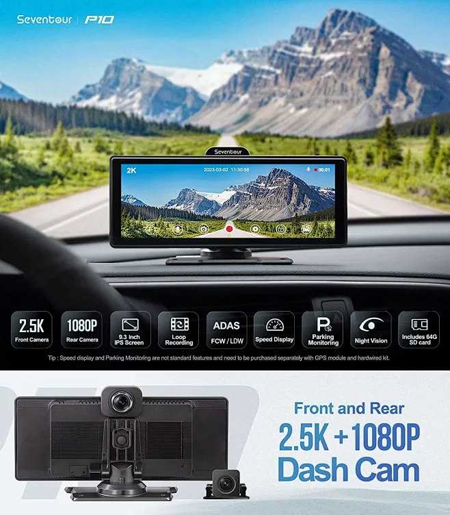 Amazon.com: Portable 9.3" Car Dash Mount Apple CarPlay & Android Auto ...