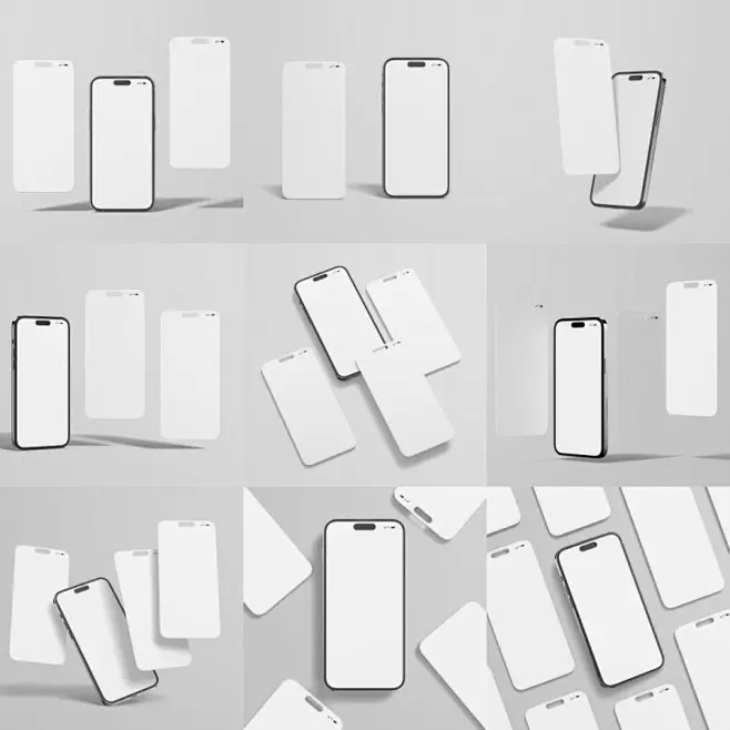 9张iphone13平果手机UI界面app软件应用设计作品展示效果样机PSD素材-花瓣网