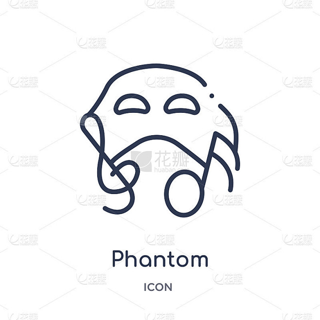 phantom icon from music outline collection. Thin l