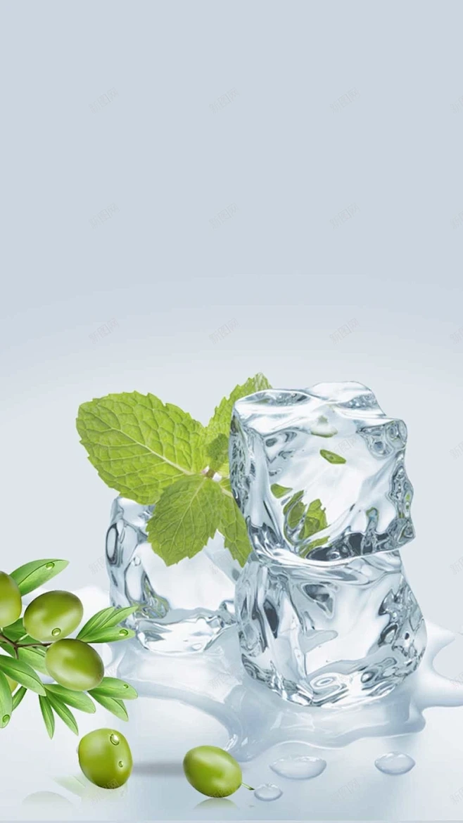 灰色小清新冰块牙膏PSD分层H5背景高清素材 H5 PSD分层 冰块 小清新 树叶 水珠 灰色 牙膏 背景素材 薄荷 背景 设计图片 免费下载 页面网页 平面电商 创意素材-花瓣网