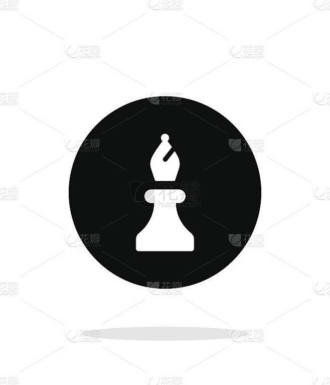 Chess Bishop simple icon on white background.