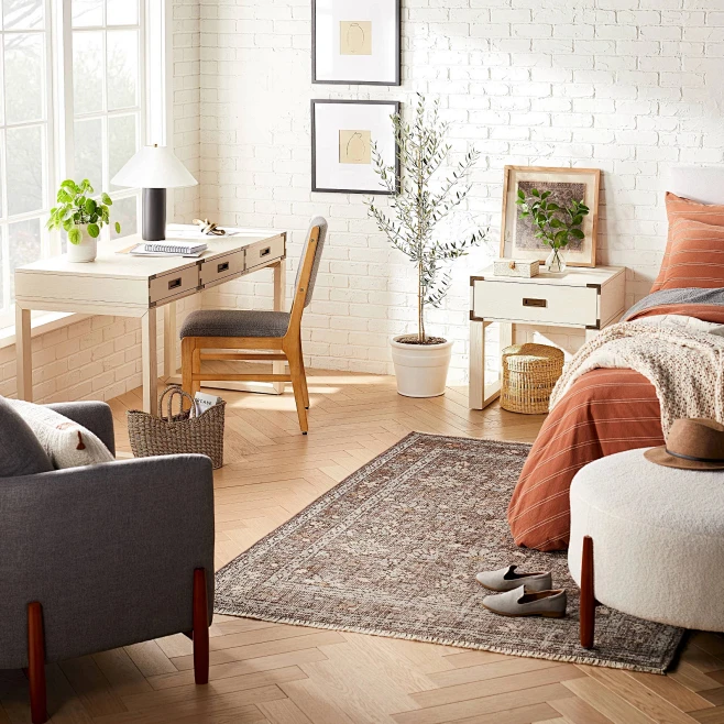 Blue Creek Campaign Side Table Nightstand Cream - Threshold&8482 designed with Studio McGee ...