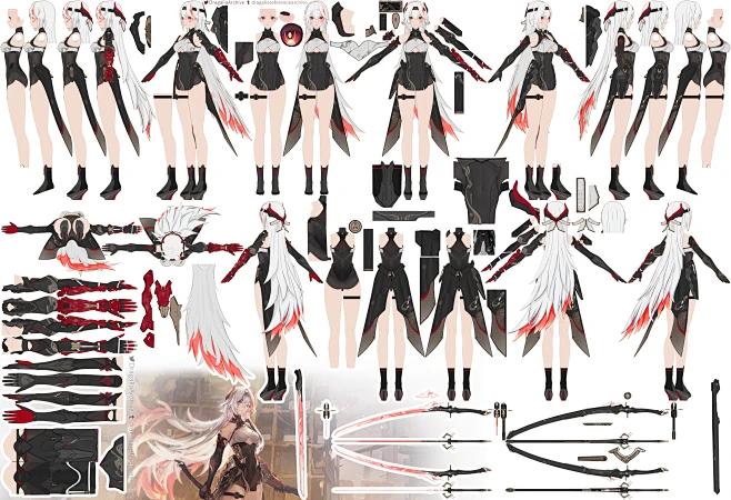 Somezakura alt model references by DragaliaArchive-花瓣网