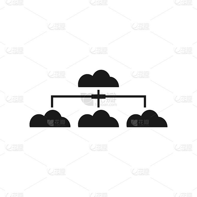 Computer network icon design template vector isola