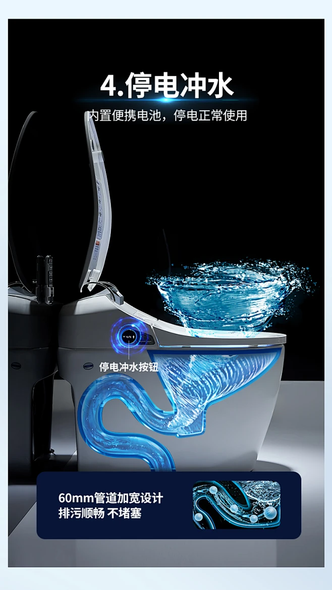 日本原野全自动翻盖智能马桶一体式家用电动无水压限制坐便器座便-tmall.com天猫-花瓣网