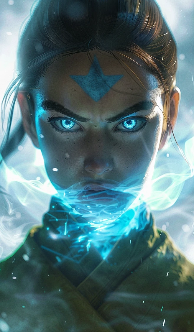 Kyoshi the Earth Kingdom-born Avatar, Avatar The Last Airbender, neon ...