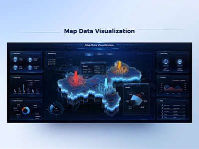 Map Data Visualization x FUI-花瓣网