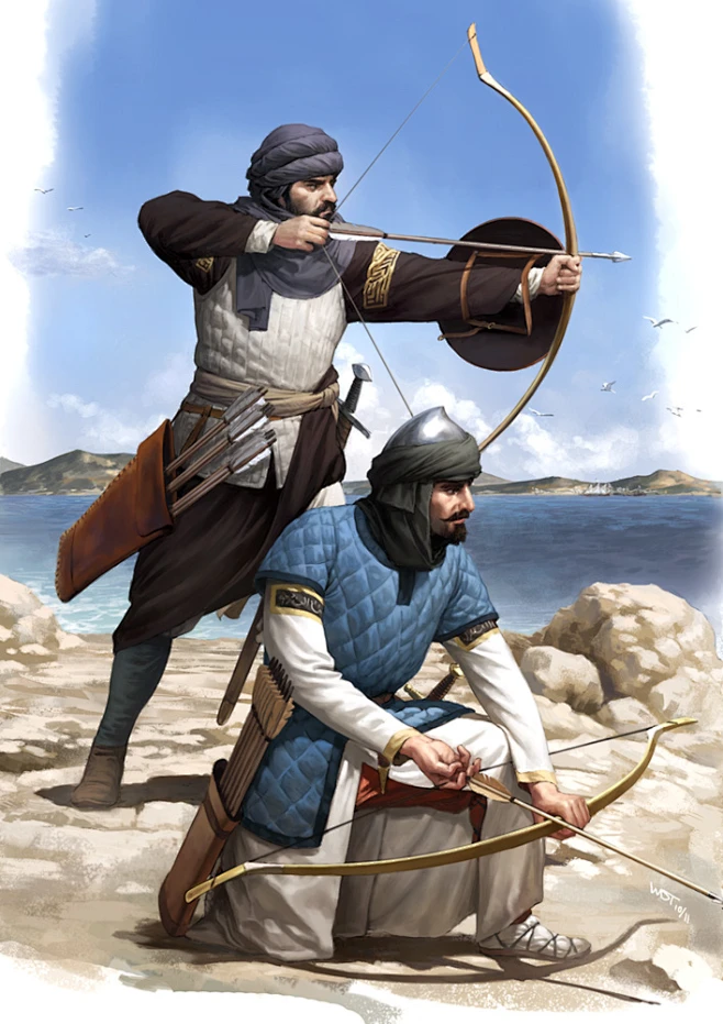 Sicilian Saracen Archers by wraithdt-花瓣网