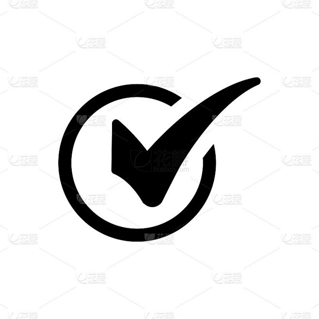 检查标记图标平面矢量模板设计潮流