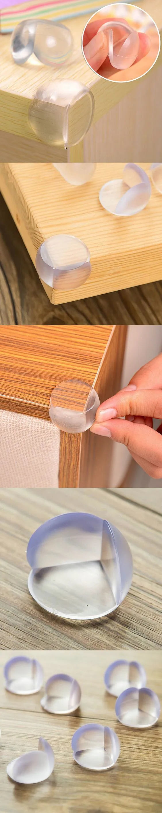 30PCS Baby Safety Silicone Protector Desk Table Corner Cover Angle Bead ...