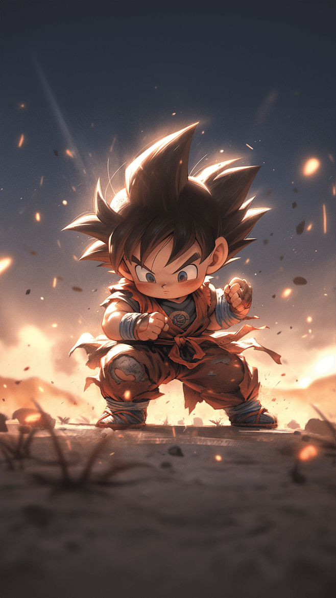 Son Goku Wallpaper with Psd + AI on Behance-花瓣网