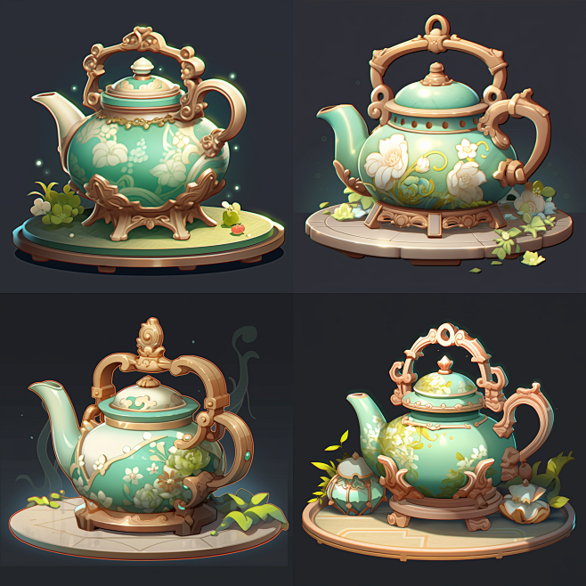 longtu2_Game_props_icon_a_teapot_Chinese_three-dimensional_ligh ...