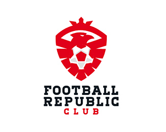 FootballRepublic足球俱乐部 足球队 俱乐部 盾牌 皇冠 老鹰 红色 体育 商标设计 图标 图形 标志 logo 国外 外国 ...
