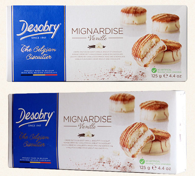 比利时进口饼干 Desobry丹卓香草味巧克力饼干125g 进口零食-tmall.com天猫