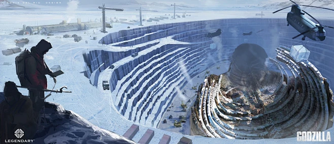 Godzilla: excavation, Eddie Del Rio : This is a concept from the scene ...