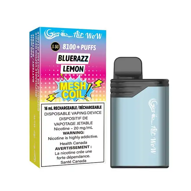 GENIE AIR WOW - BlueRazz Lemon - Clutch Vape-花瓣网
