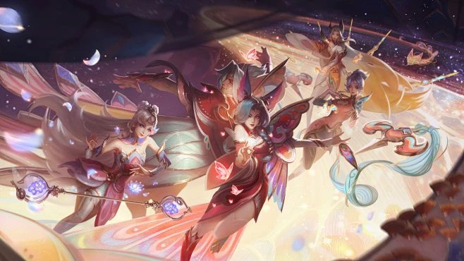 lol-wild-rift-celestial-embroidery-xayah-rakan-lux-evelynn-irelia ...