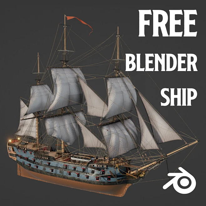 Free Blender Ship-花瓣网