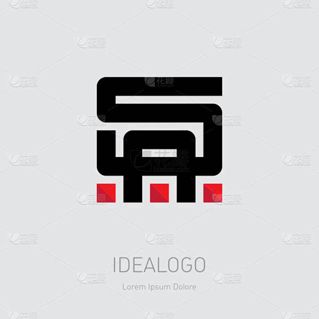 SA标志。浅灰背景的简单矢量设计.