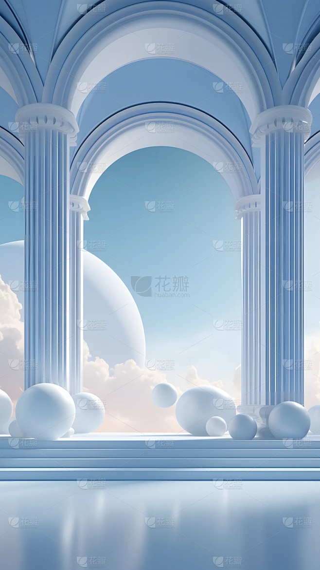 通用电商促销极简风虚拟场景背景图片素材素材-花瓣网