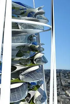 "The tensegrity-network-based outer-frame houses horizontal access ...