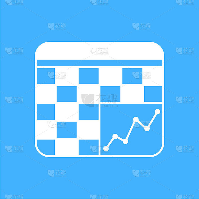 Graph table icon - vector
