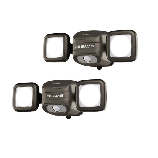 Mr. Beams MBN3000 NetBright 500 Lumen High Performance Wireless Battery Powered Motion Sensing ...