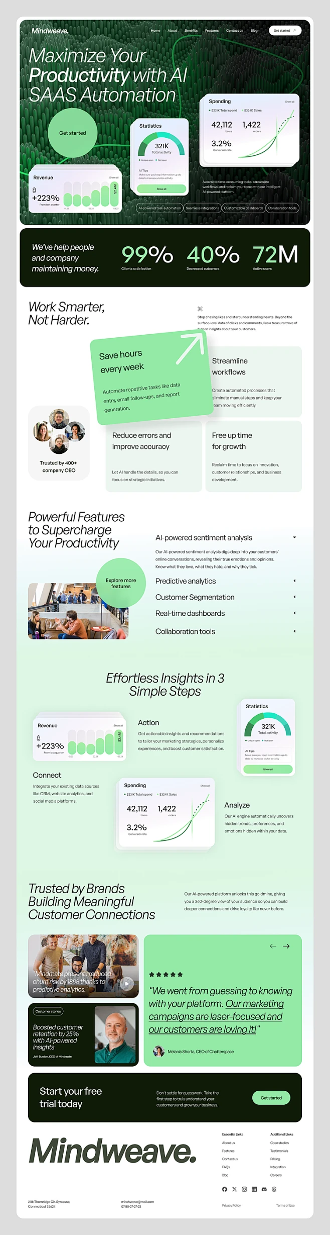 Mindweave - SaaS Landing Page by Zhofran Ardyan for Hatypo Studio on ...
