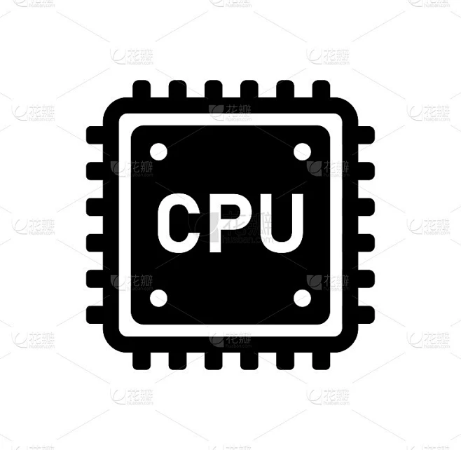 计算机CPU矢量图标说明素材-花瓣网
