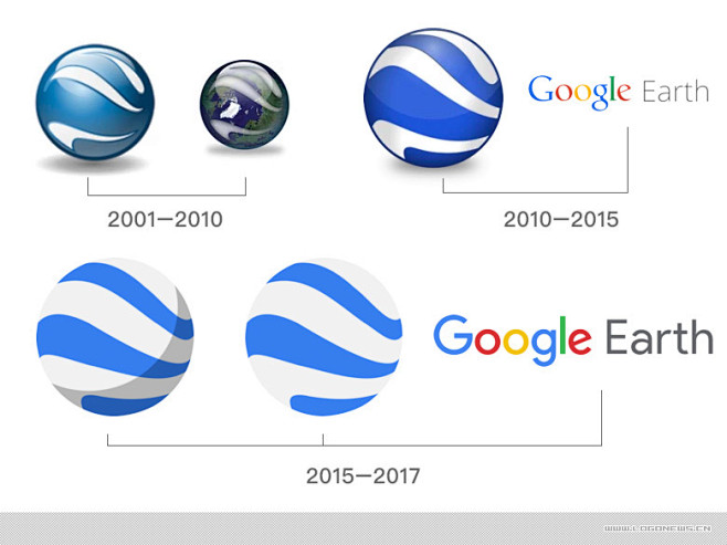 谷歌地球（Google Earth）换上蓝色渐变新LOGO图片_标识图片素材-花瓣网