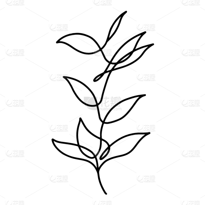 Simple Line Sticker素材-花瓣网