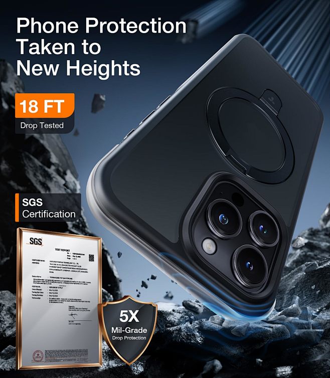 Amazon.com: TORRAS Shock-Absorbent Fit for iPhone 15 Pro Max Case with ...
