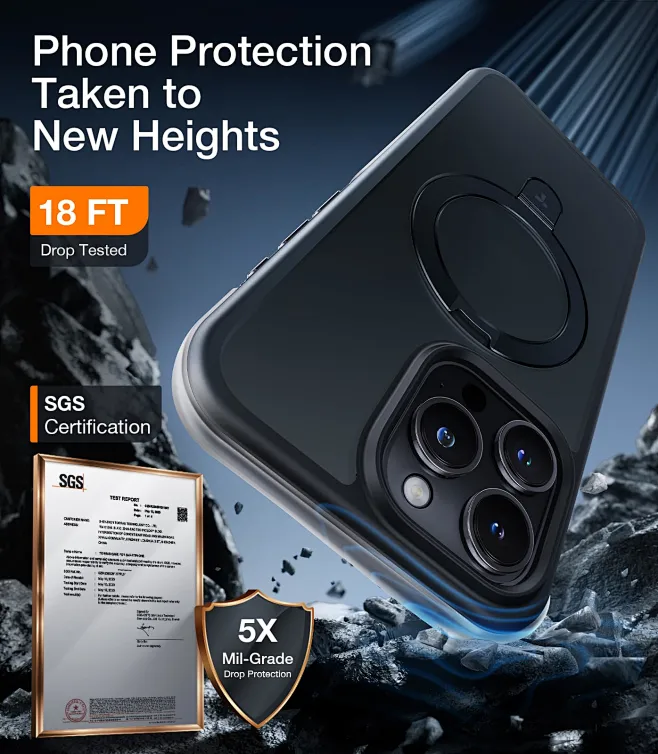 Amazon.com: TORRAS Shock-Absorbent Fit for iPhone 15 Pro Max Case with ...