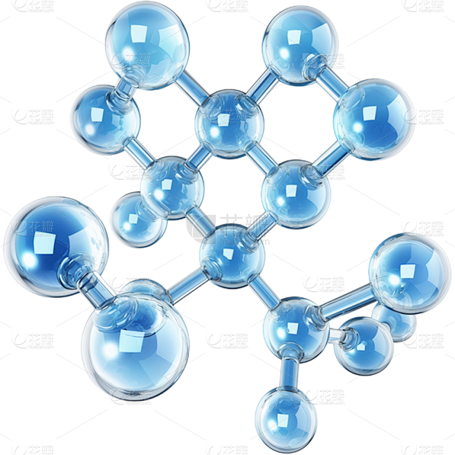 科技风通用3D生物分子元素素材