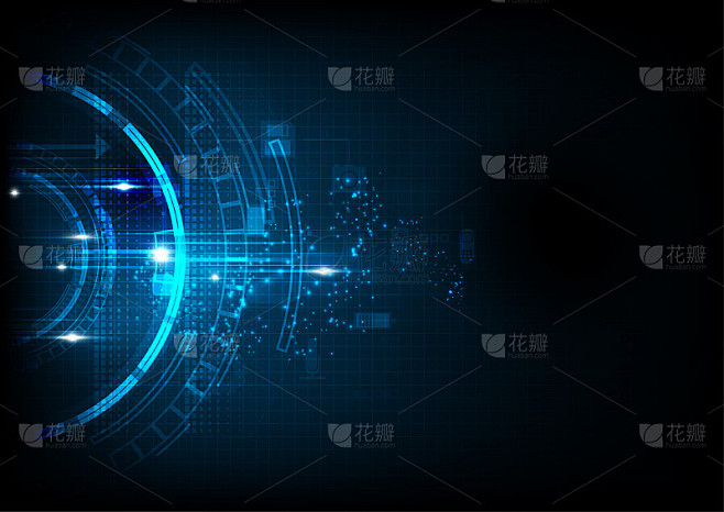 Deep Blue Light Futuristic Technology