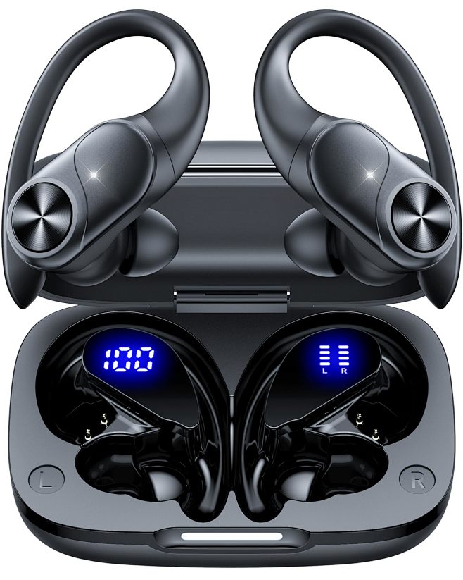 Amazon.com: Bluetooth Headphones Wireless Earbuds 80hrs Playtime Wireless Charging Case Digital ...