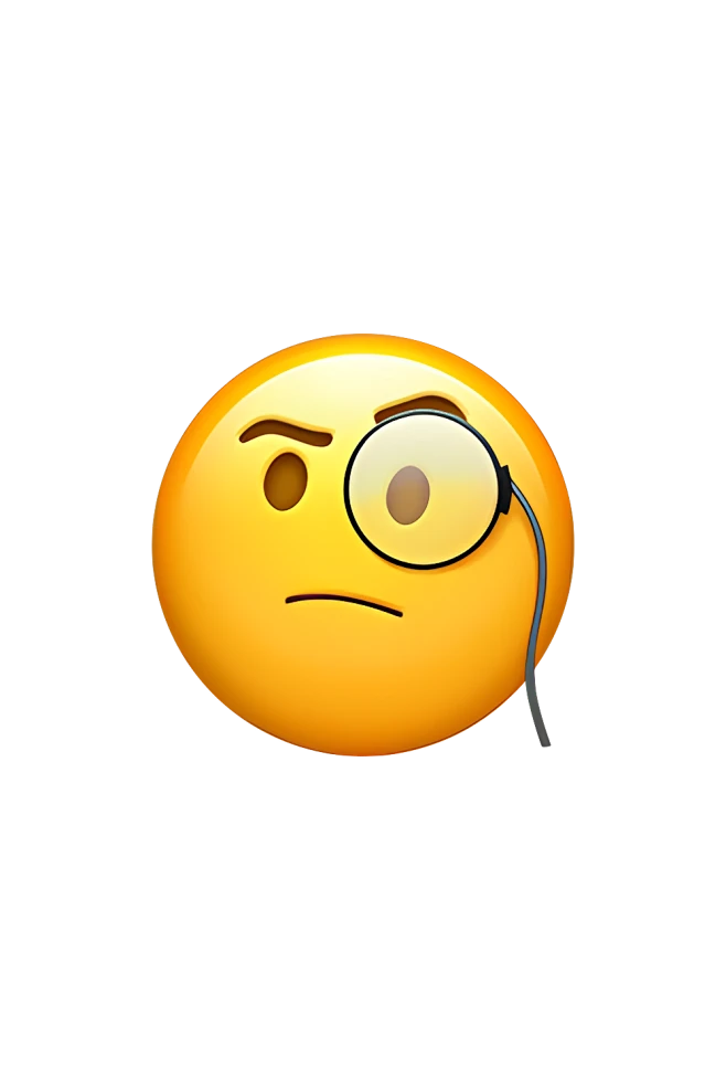 Face With Monocle Emoji-花瓣网