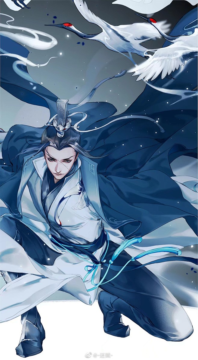 蓝色系 中式 古风 动态