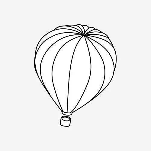 热气球简笔画高清素材 手绘气球 气球涂鸦 气球简笔画 热气球简笔画 简笔画 黑色气球 免抠png 设计图片 免费下载-花瓣网