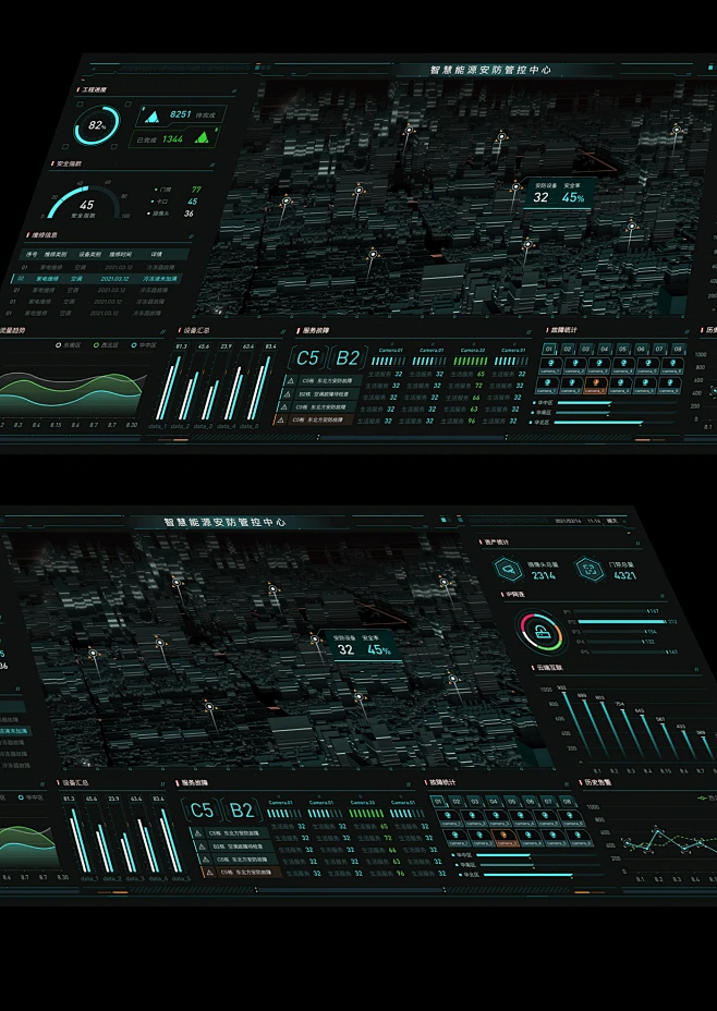 Data FUI HUD visualization-花瓣网