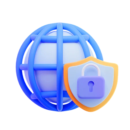 Network Security 3D Icon-花瓣网