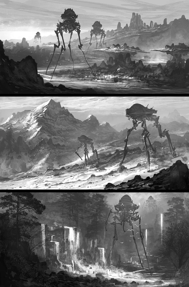 场景构图黑白构成画面构成黑白稿来自cgbook.cn (144)-花瓣网