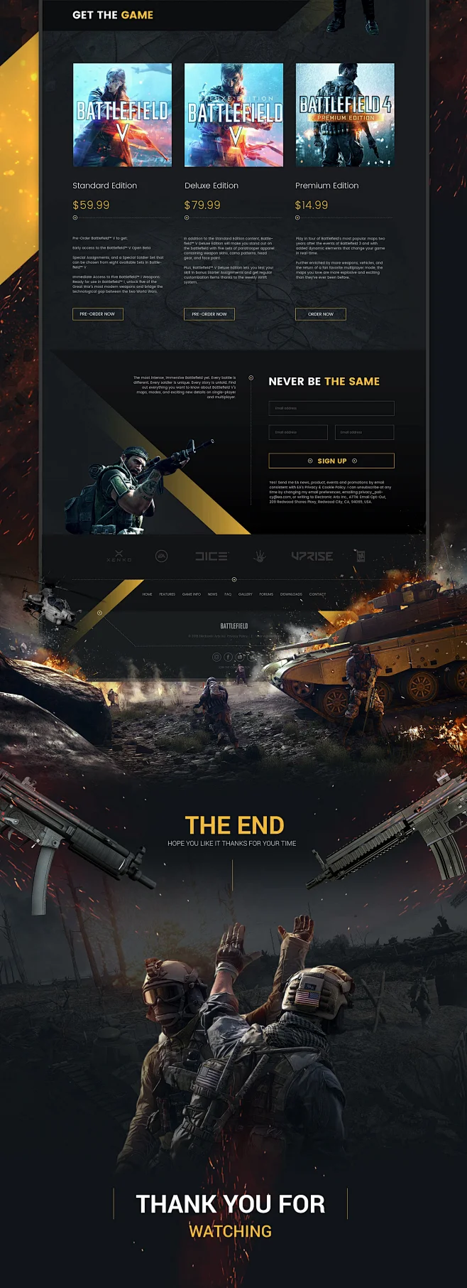 Battlefield UI/UX Design / Web Design : game design, web design ...